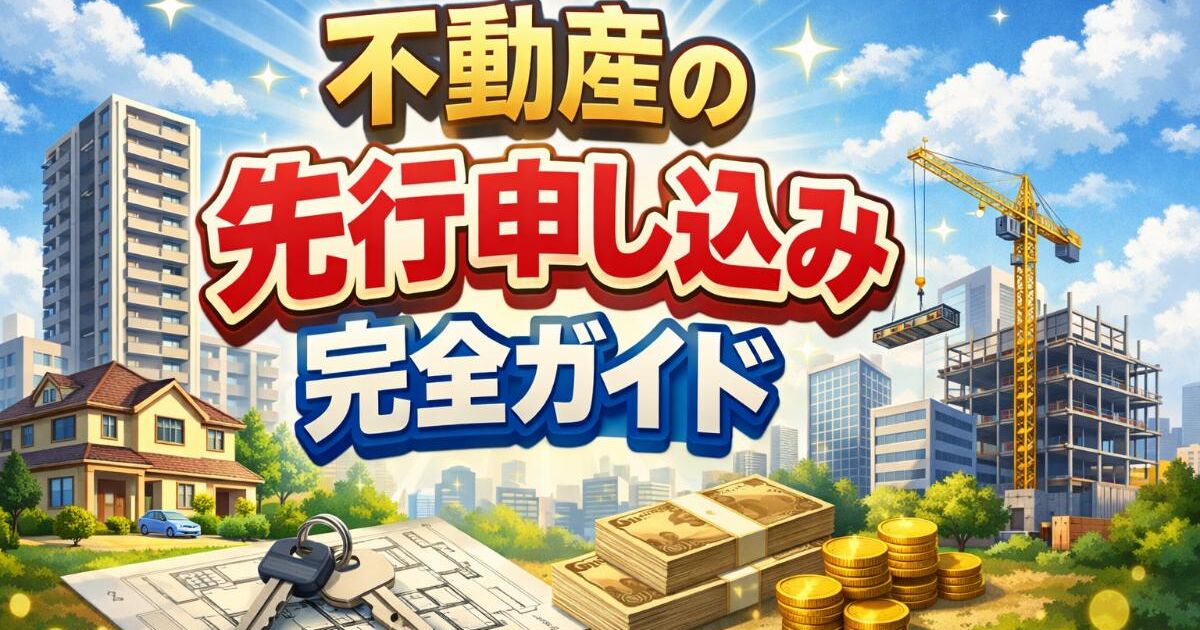 不動産の先行申し込み完全ガイド｜仕組みや先行契約との違いから成功のコツなどを解説 | 大宮にある佃不動産ではサービスや日常をお伝えするブログを ...